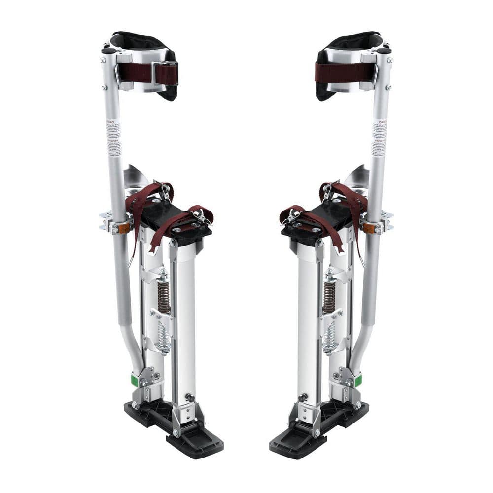 iminuo 18 in. 30 in. Drywall Stilts, Aluminum Tool Stilts Adjustable Painting Taping Silver ...