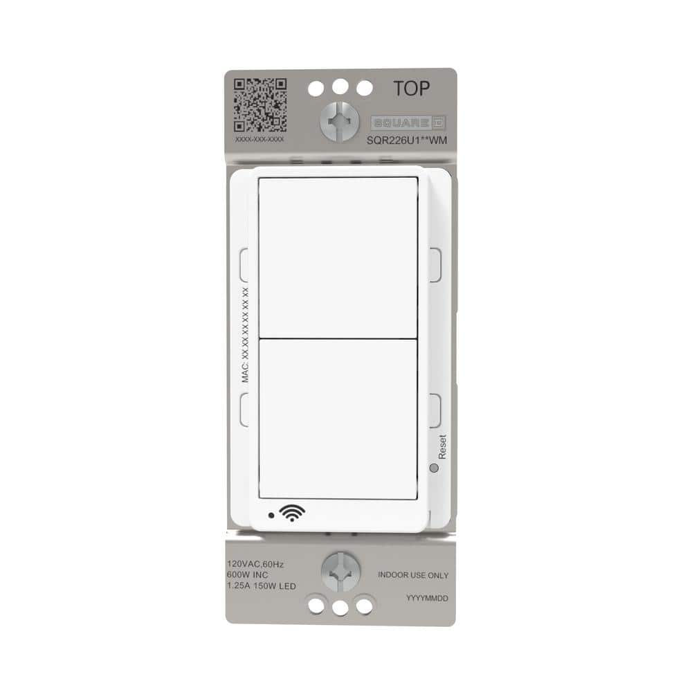 Square D X Series 15 Amp Single Pole/3-Way Matter Smart Wi-Fi Energy ...