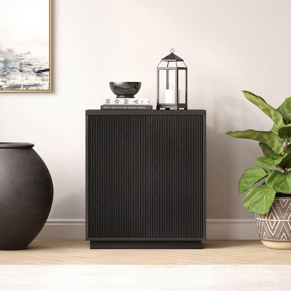 Meyer&Cross Alston Black Grain Accent Cabinet with Swing-Out Doors ...