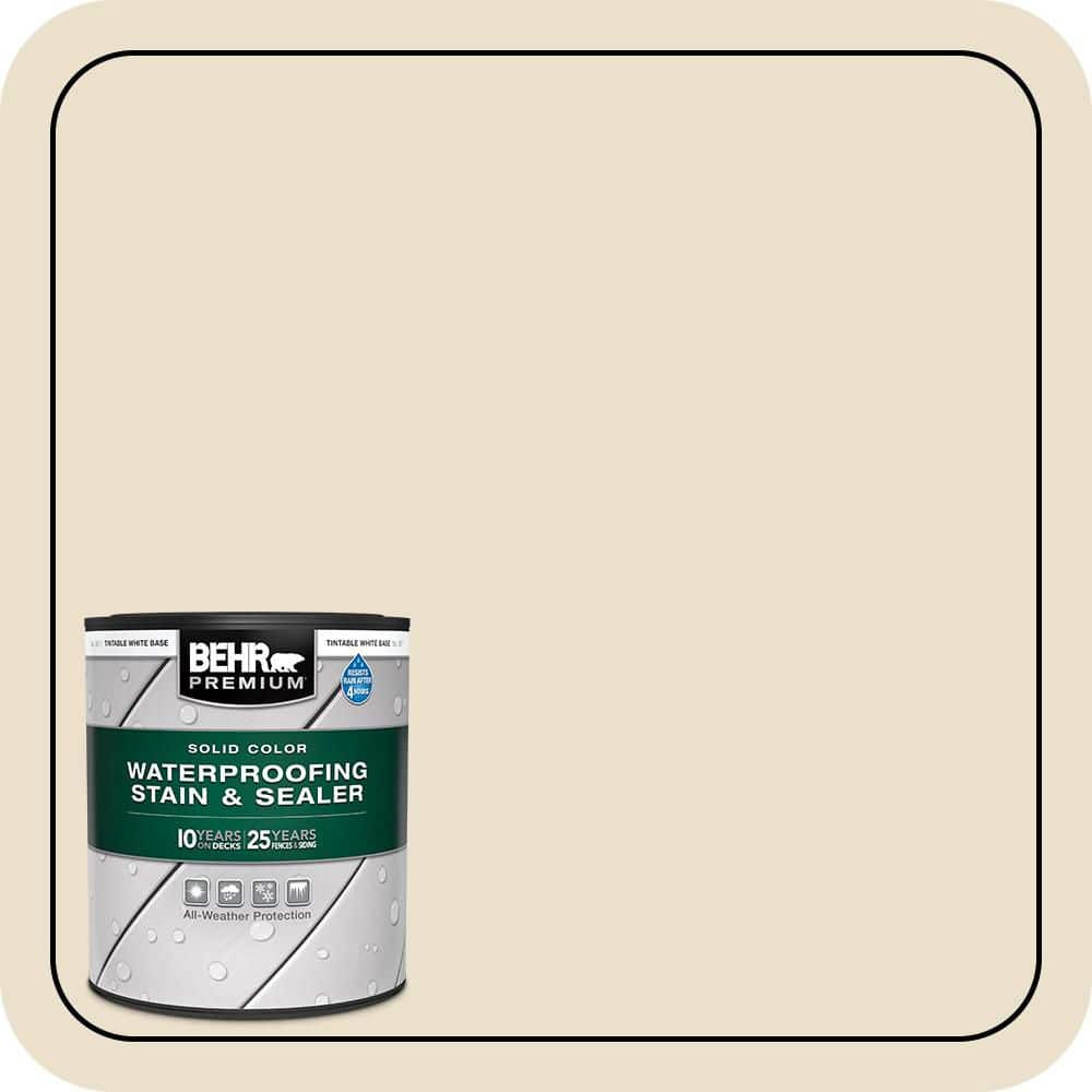 BEHR PREMIUM 1 qt. #760C-2 Country Beige Solid Color Waterproofing ...
