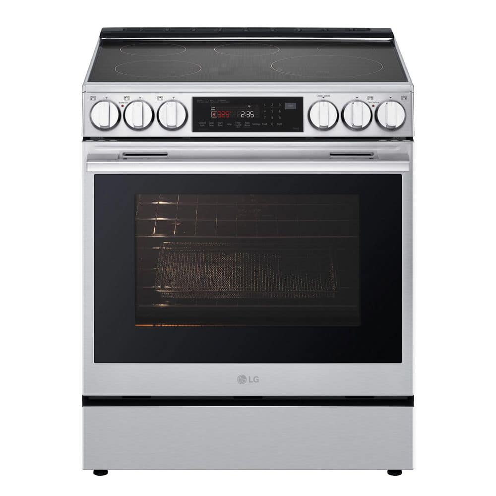 LG 30 in. 6.3 cu. ft. Smart 5-Element Induction Range in Stainless ...
