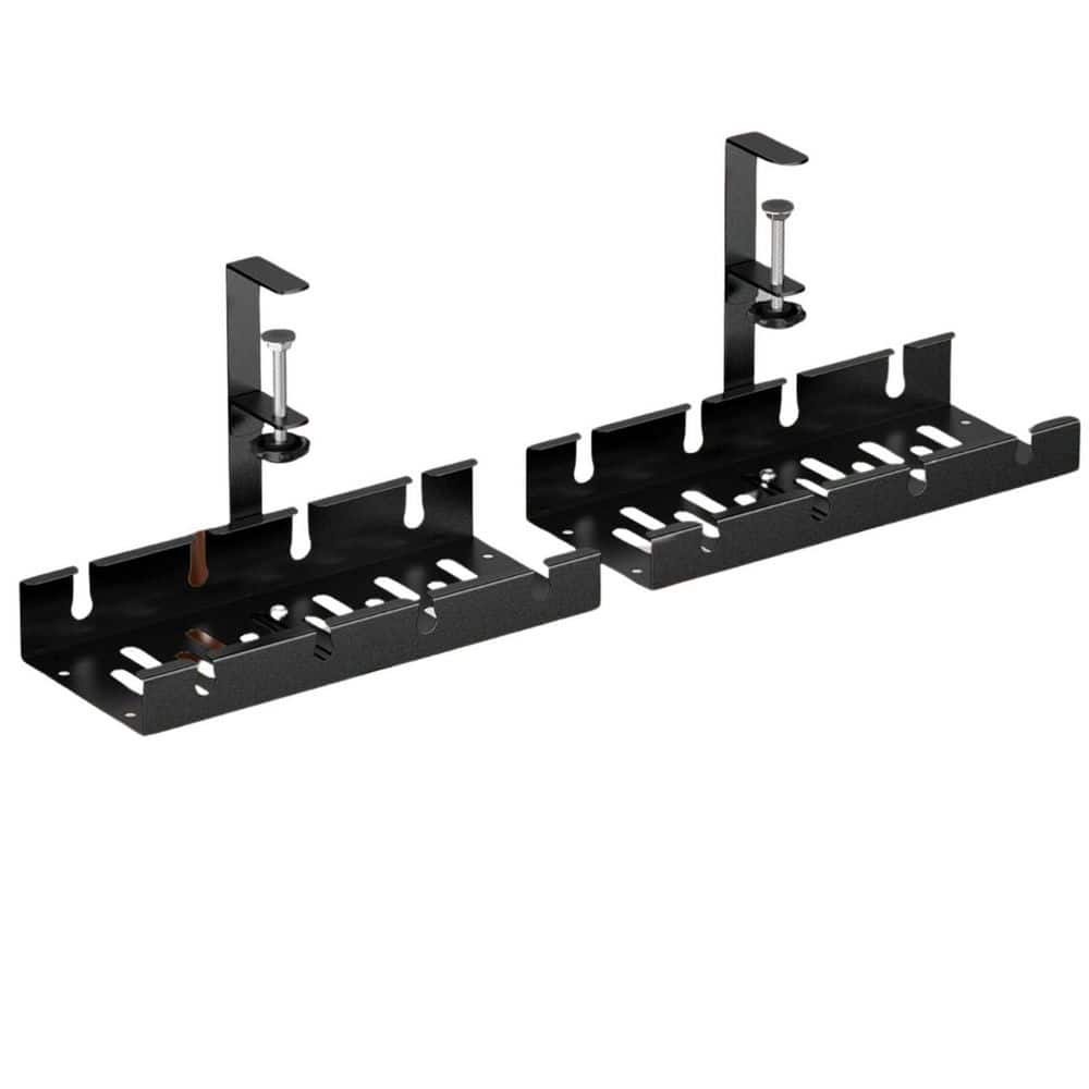 Yichuhaoxi Extendable Under Desk Cable Management Tray No Drill Clamp for Home Office 2 Pack 11. ...