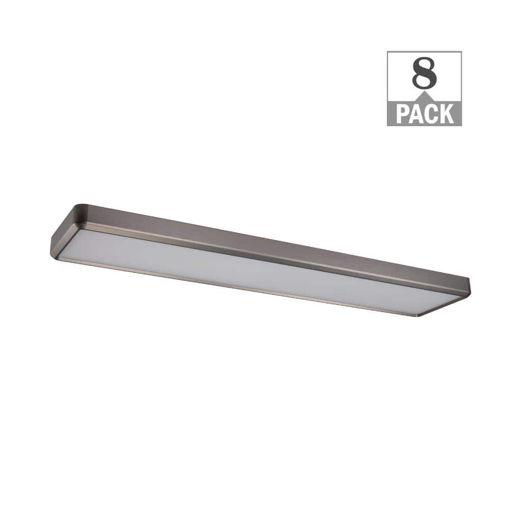 Commercial Electric 4 ft. x 10 in. Blackened Steel Back-Lit LED Panel ...