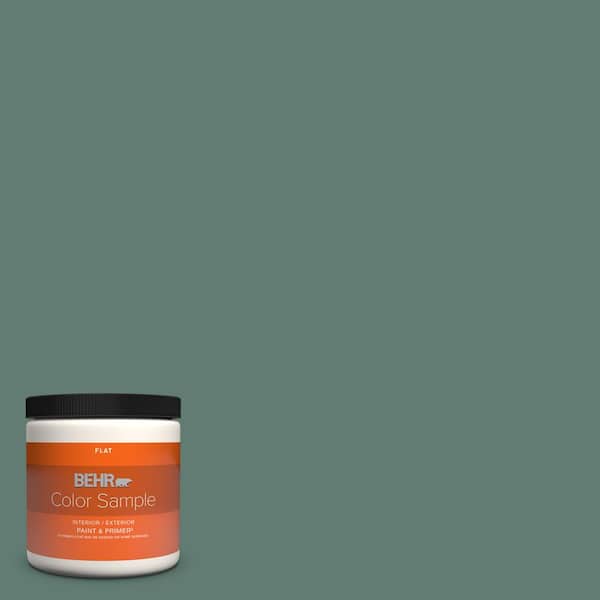 BEHR PREMIUM PLUS 8 oz. #S430-6 Forest Edge Flat Interior/Exterior ...