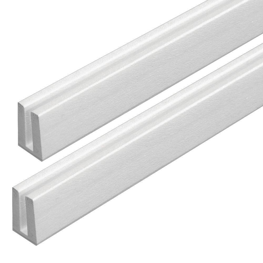 Veranda 0 75 In X 1 In X 8 Ft White Vinyl Lattice Cap Moulding