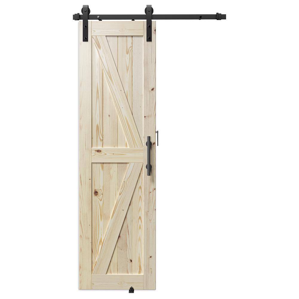 GOLDENPOLEY K Model 24 in. x 84 in. Unfinished Natural Solid Wood ...