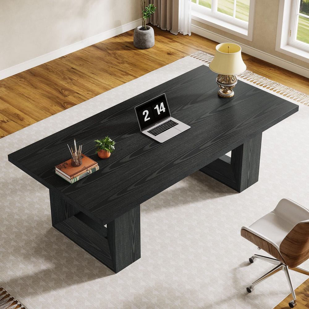 TRIBESIGNS WAY TO ORIGIN Halseey 63 in Extra Long Rectangular Black ...