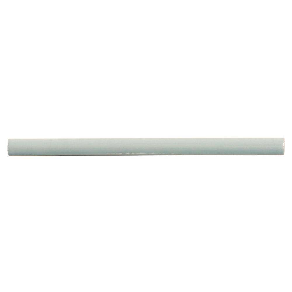Apollo Tile Horizonte 0.5 in. x 8 in. Glossy Pastel light Blue Ceramic ...