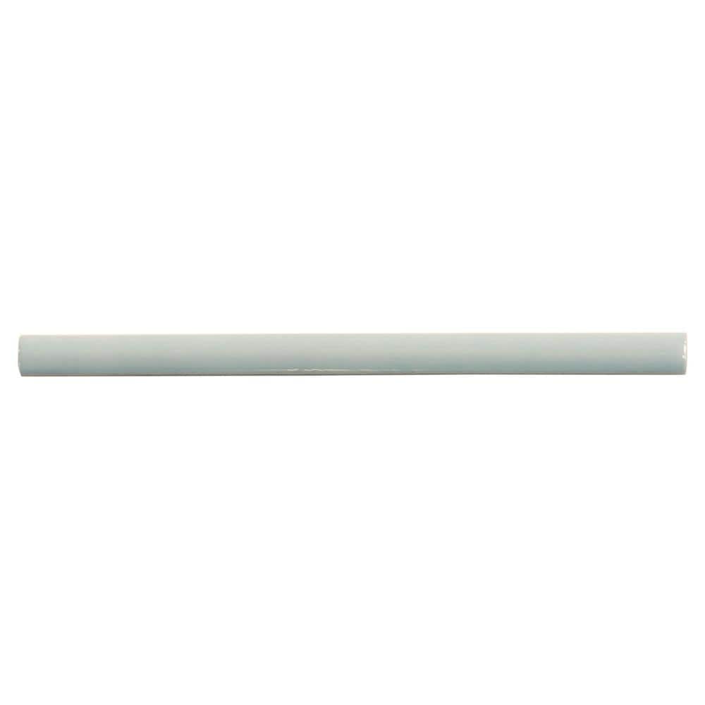 Apollo Tile Horizonte 0.5 in. x 8 in. Glossy Pastel light Blue Ceramic ...