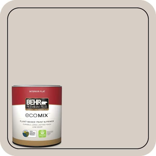 BEHR PREMIUM PLUS 1 qt. #MQ3-06 Granite Dust Flat EcoMix Plant-Based ...