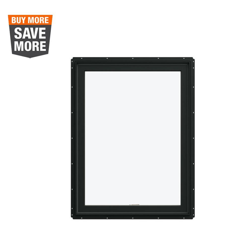 JELD-WEN 36 in. x 48 in. W-5500 Right-Hand Casement Wood Clad Window ...