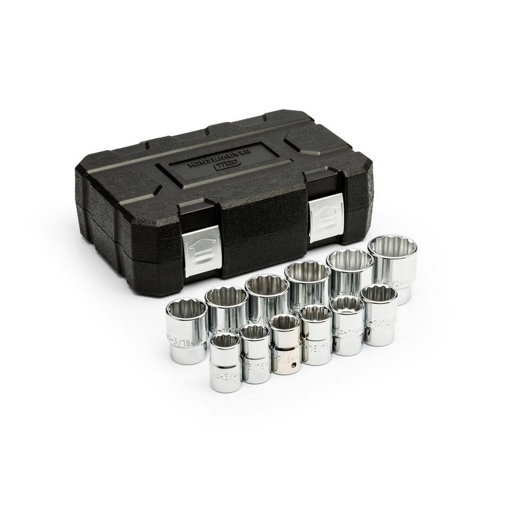 GEARWRENCH 3/4 in. Drive 12-Point SAE Standard Socket Set (12-Piece ...