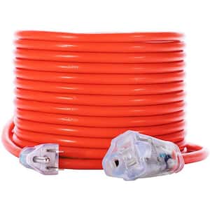 50 ft. 16/3 Indoor/Outdoor Extension Cord in Red with Inline Circuit ...