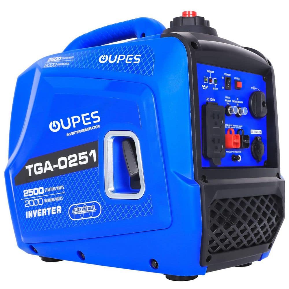 OUPES 2500-Watt Gas Powered Quiet Inverter Generator With Recoil Start ...