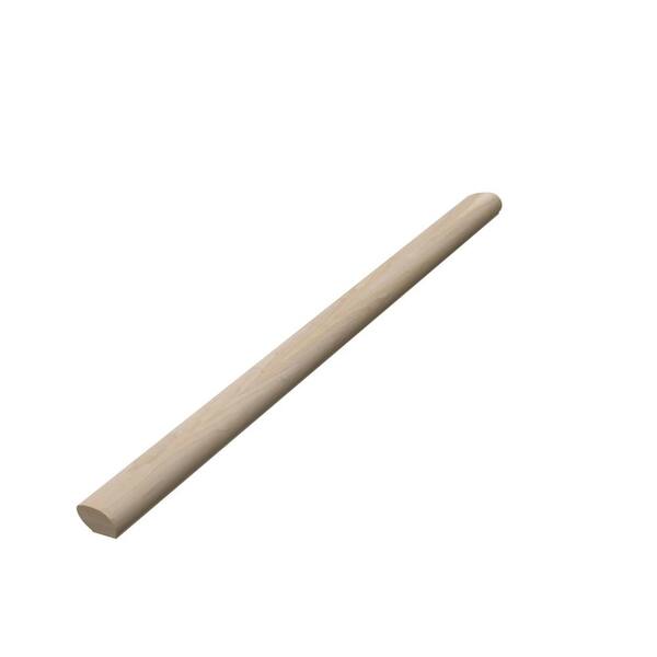 EVERMARK Stair Parts 6042 16 ft. Unfinished Poplar Solid Wall Handrail ...