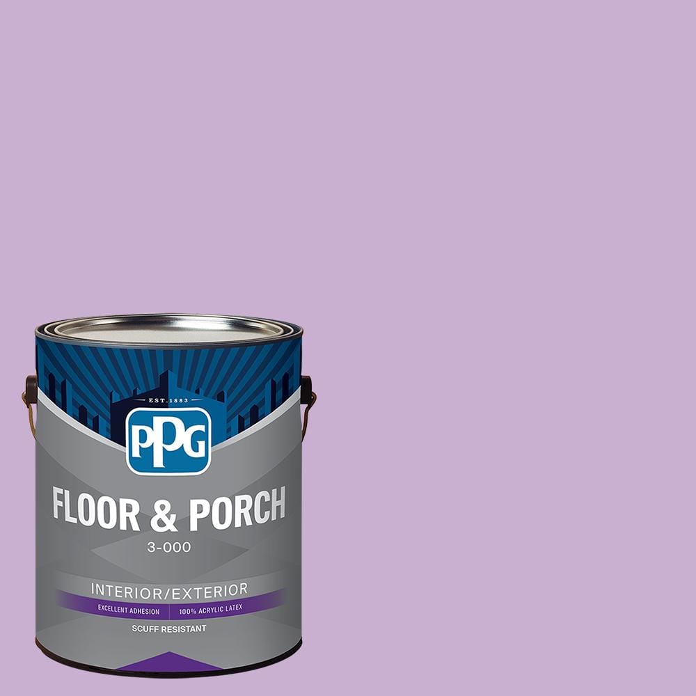 PPG 1 gal. PPG1249-4 Windsor Purple Satin Interior/Exterior Floor and ...