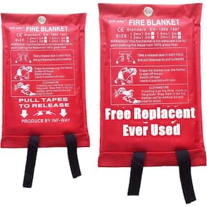 Innolink Emergency Fiberglass Fire Blanket 2-Pack - Fire Suppression ...
