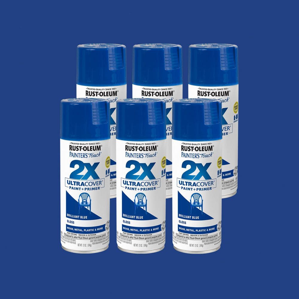 Rust-Oleum Painter's Touch 2X 12 oz. Gloss Brilliant Blue General ...