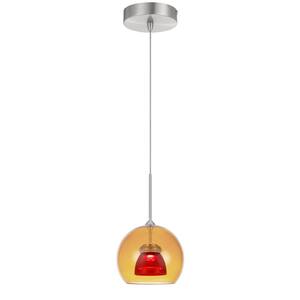 CAL Lighting 7 in. Integrated LED Clear Red Clear Glass and Metal ...