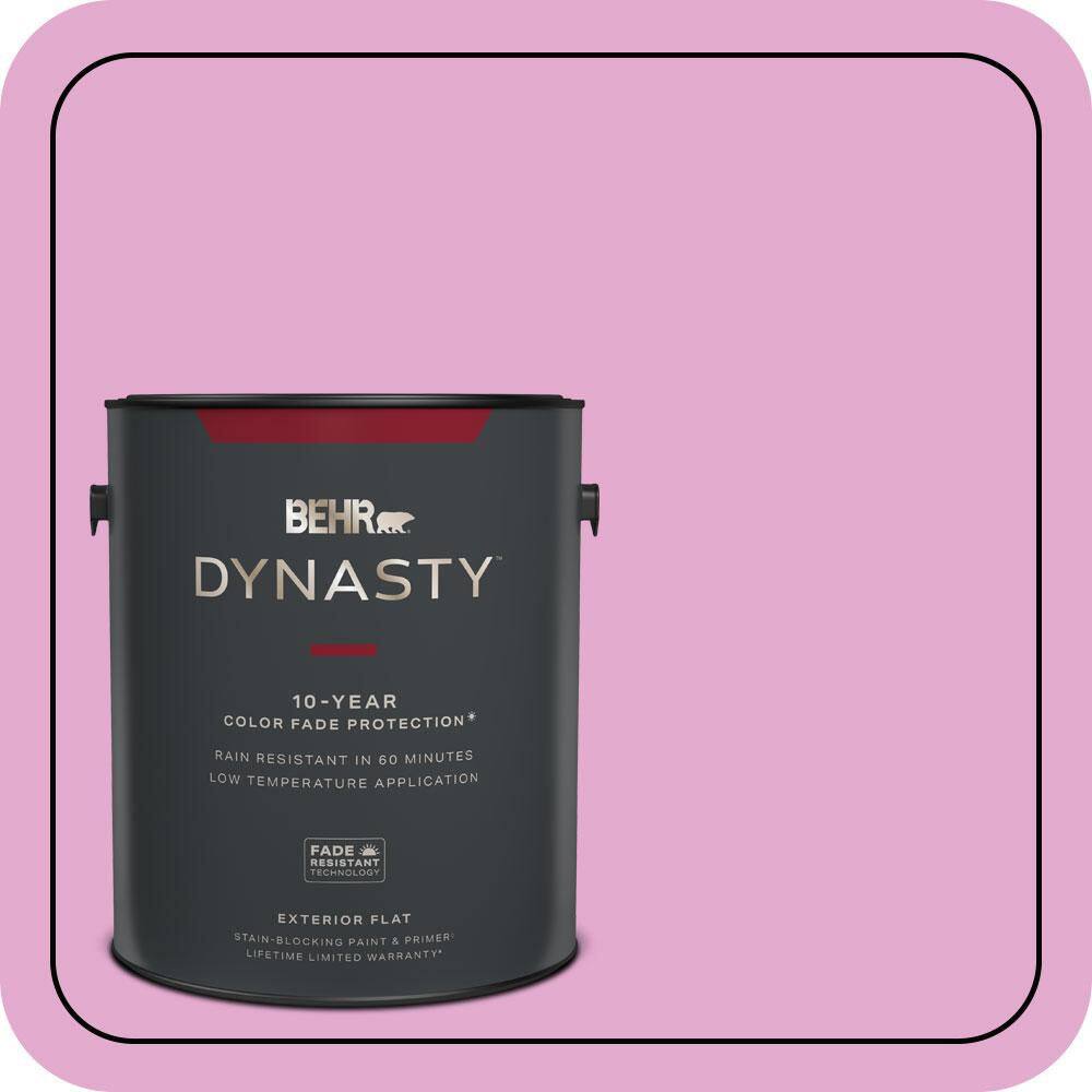 BEHR DYNASTY 1 gal. #680A-3 Pink Bliss Flat Exterior Stain-Blocking ...