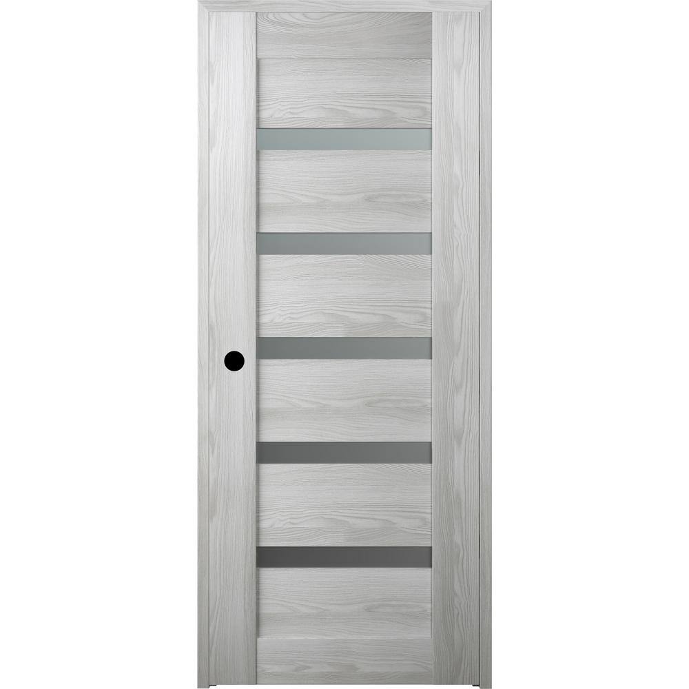 Belldinni Vona 07-04 32 in. x 96 in. Left-Hand Frosted Glass Solid ...