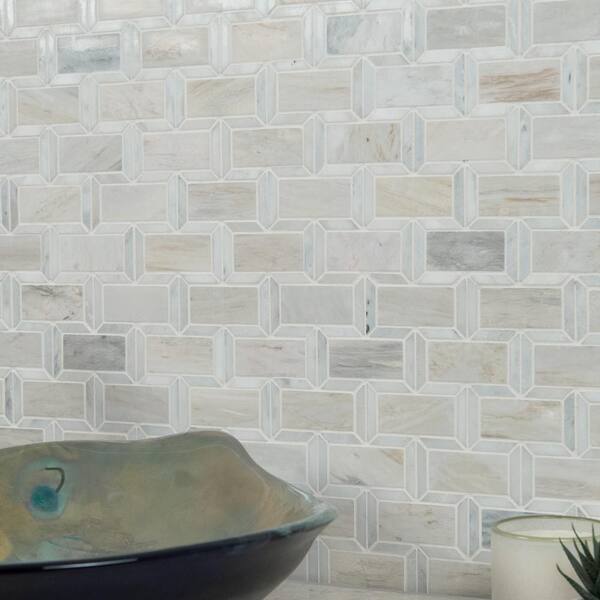 Buy Angora Framework 12 in. x 12 in. Polished Marble Floor and Wall ...