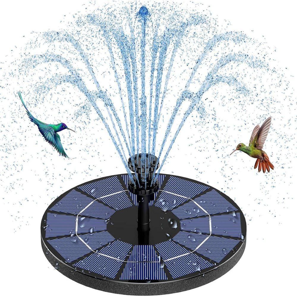 FAWEY TRED INC Outdoor Solar Fountain Pump Built-in 1500mAh Battery ...