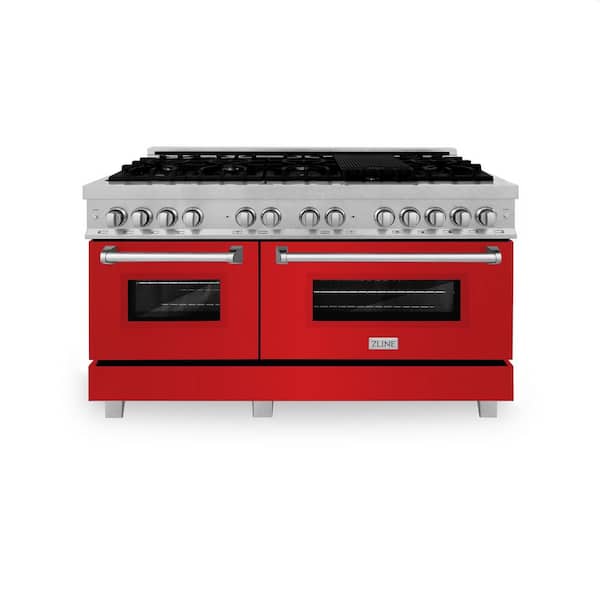 ZLINE Kitchen and Bath 60 in. Legacy Dual Fuel Range with 9 Burners and ...