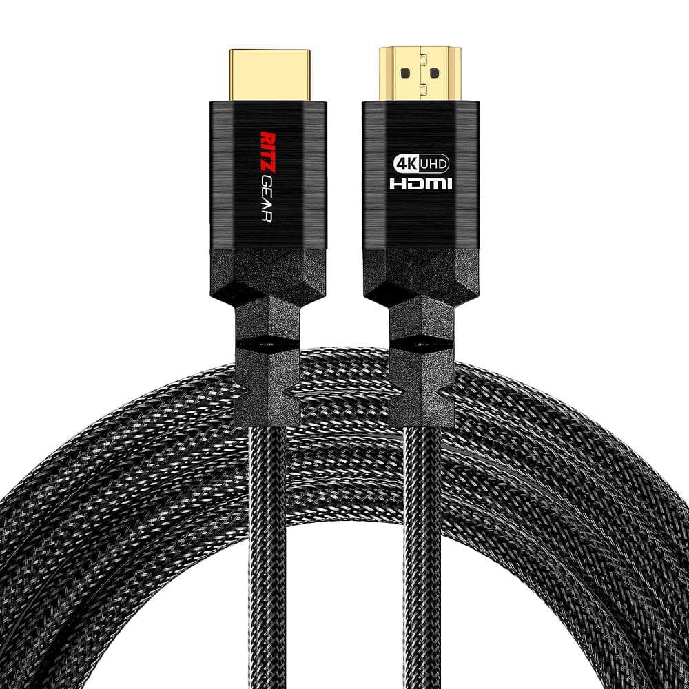 RITZ GEAR 30 ft. 4K HDMI Cable, High Speed 18 Gbps HDMI to HDMI Cable ...