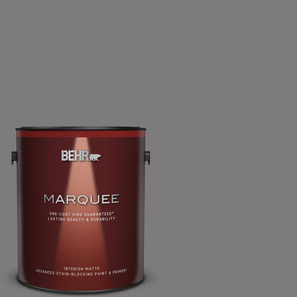 BEHR MARQUEE 1 gal. #BXC-58 Stormy Gray Matte Interior Paint & Primer ...
