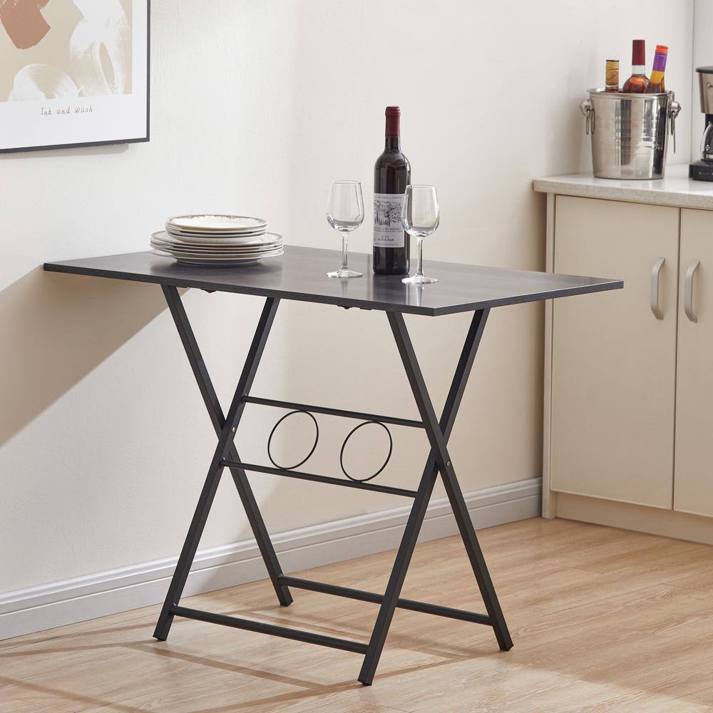 Magic Home 39 in. Multifunctional Small Foldable Computer Desk ...