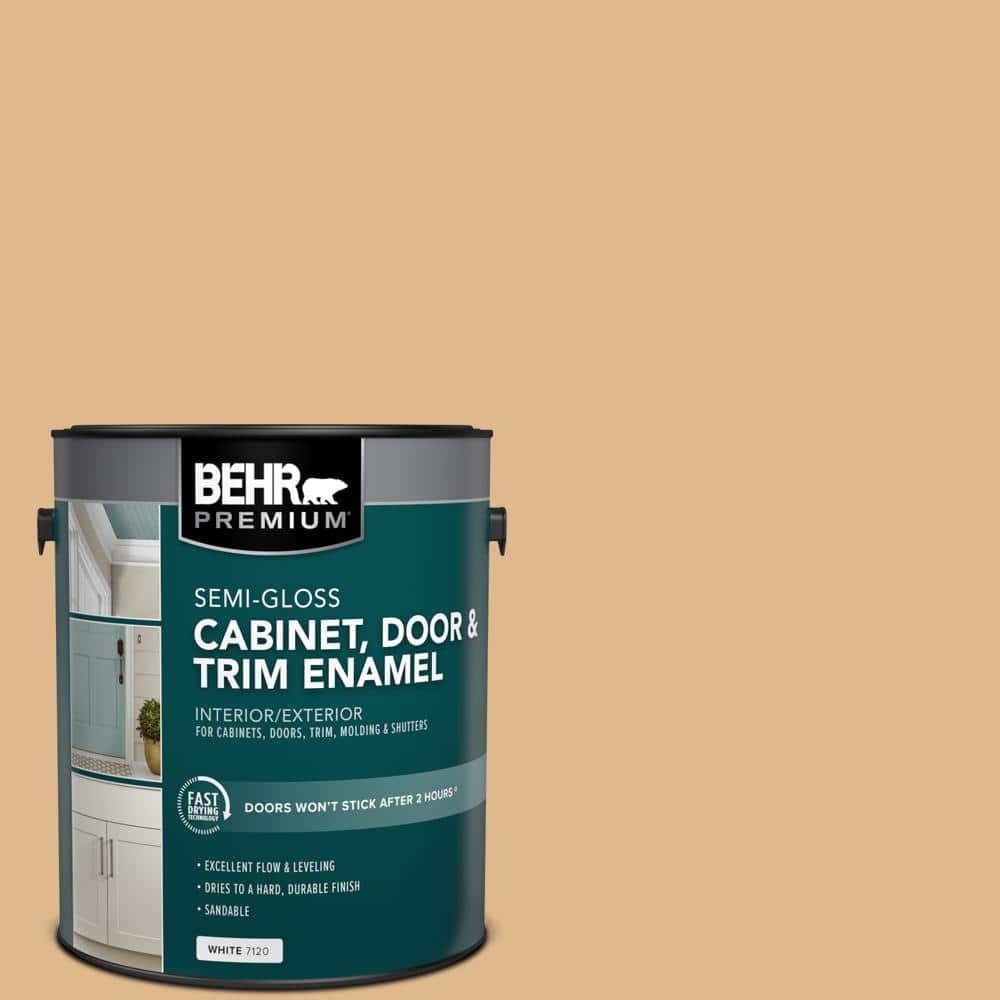 BEHR PREMIUM 1 gal. #MS-28 Moccasin Semi-Gloss Enamel Interior/Exterior ...