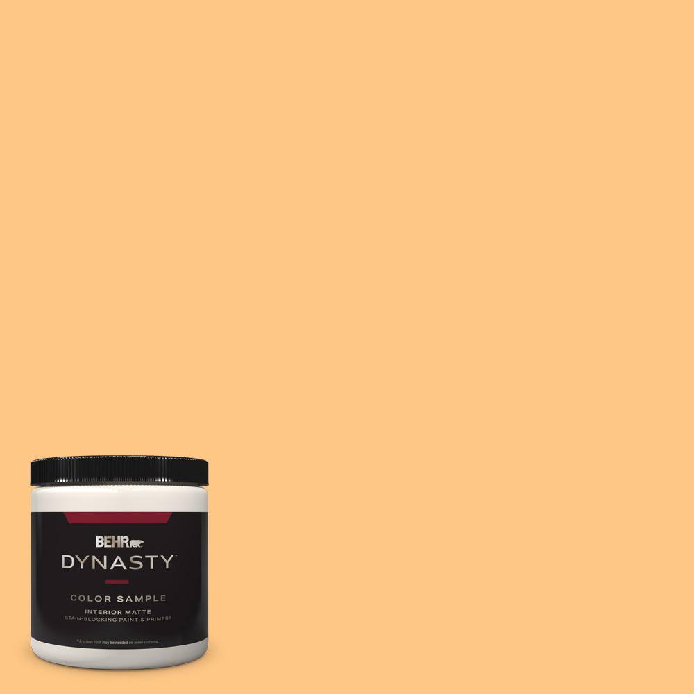 BEHR DYNASTY 8 oz. #P240-4 Mango Tango Matte Stain-Blocking Interior ...