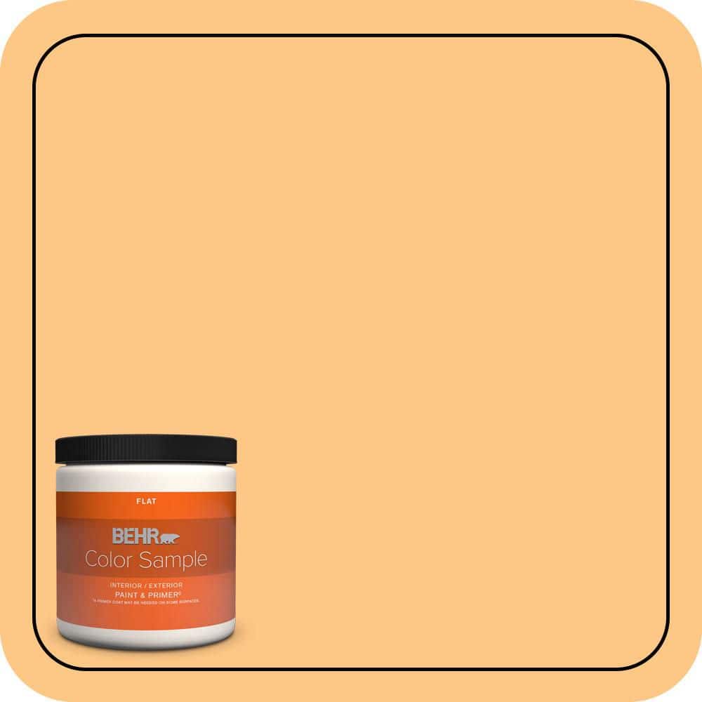 BEHR PREMIUM PLUS 8 oz. #P240-4 Mango Tango Flat Interior/Exterior ...