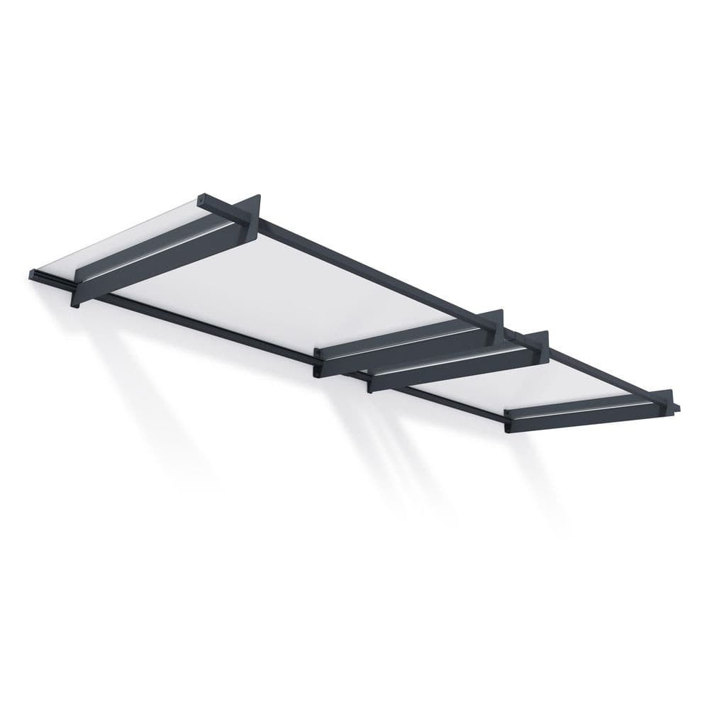 CANOPIA by PALRAM Nancy 3 ft. x 10 ft. Gray/Clear Door and Window ...