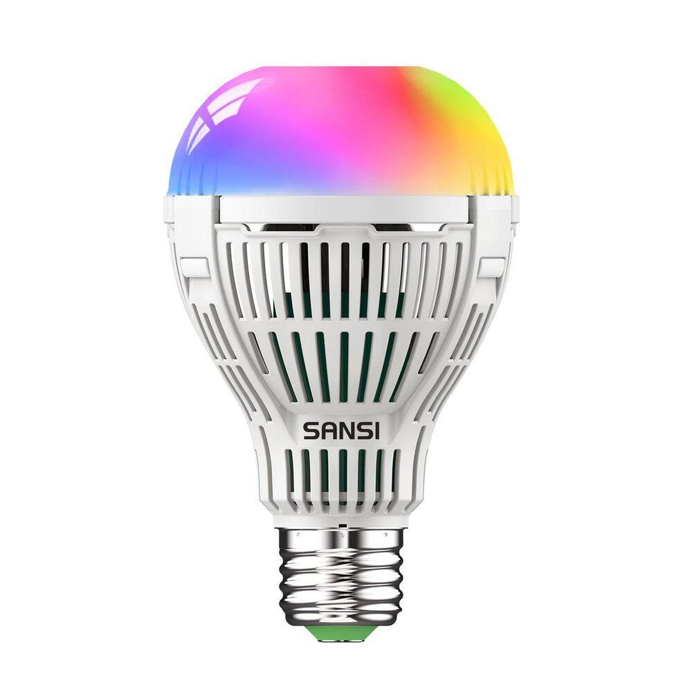 SANSI 150-Watt Equivalent Full Color Changing 2000 Lumens Dimmable A21 ...