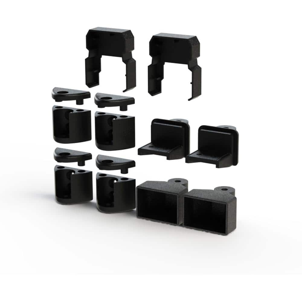 TuffBilt Classic Matte Black Angle Bracket Kit 73058474 - The Home Depot