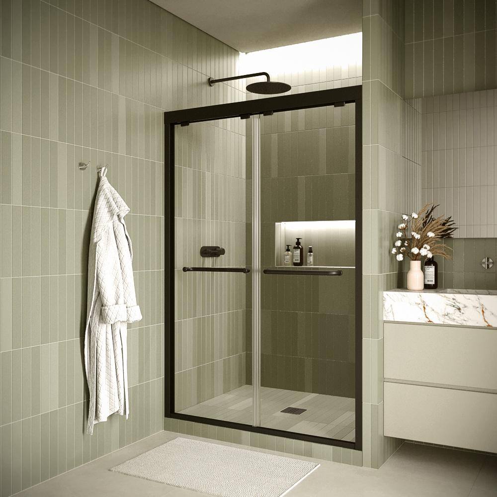 Streamline Greenwood 48 in. W x 74 in. H Sliding Shower Door ...