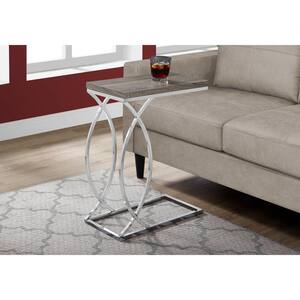 Taupe End Table with Cup Holders HD3198 - The Home Depot