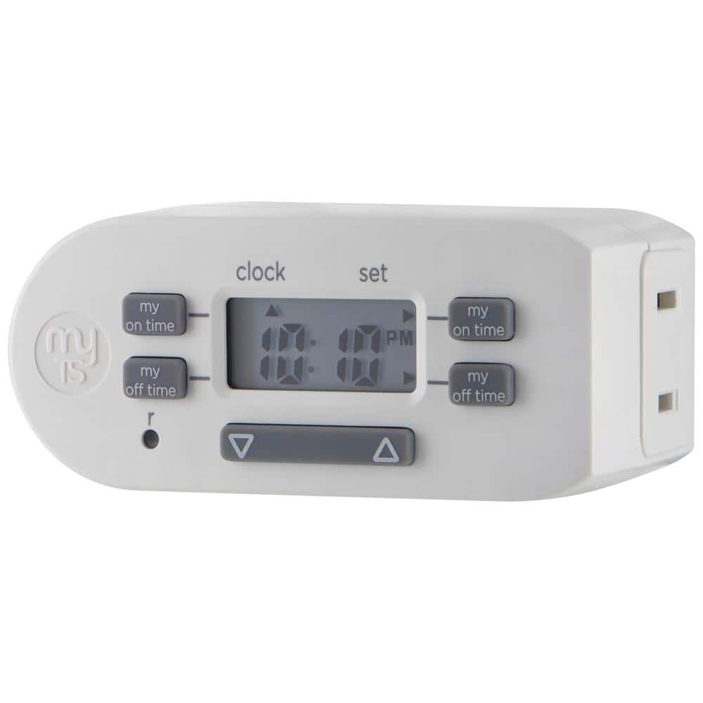 myTouchSmart Simple Set 2-On/Off Indoor Digital Plug-In Bar Timer 36253 ...