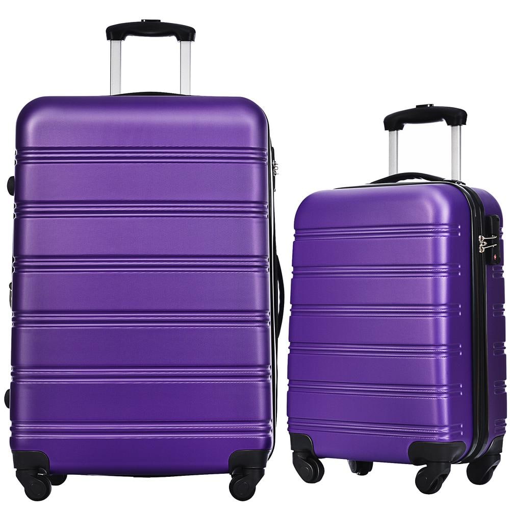 Xzkai 2-Piece Purple Spinner Wheels Luggage Set Cai-LUG-11 - The Home Depot