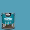 BEHR PREMIUM 1 gal. #M480-5A North Pole Blue Gloss Enamel Interior ...
