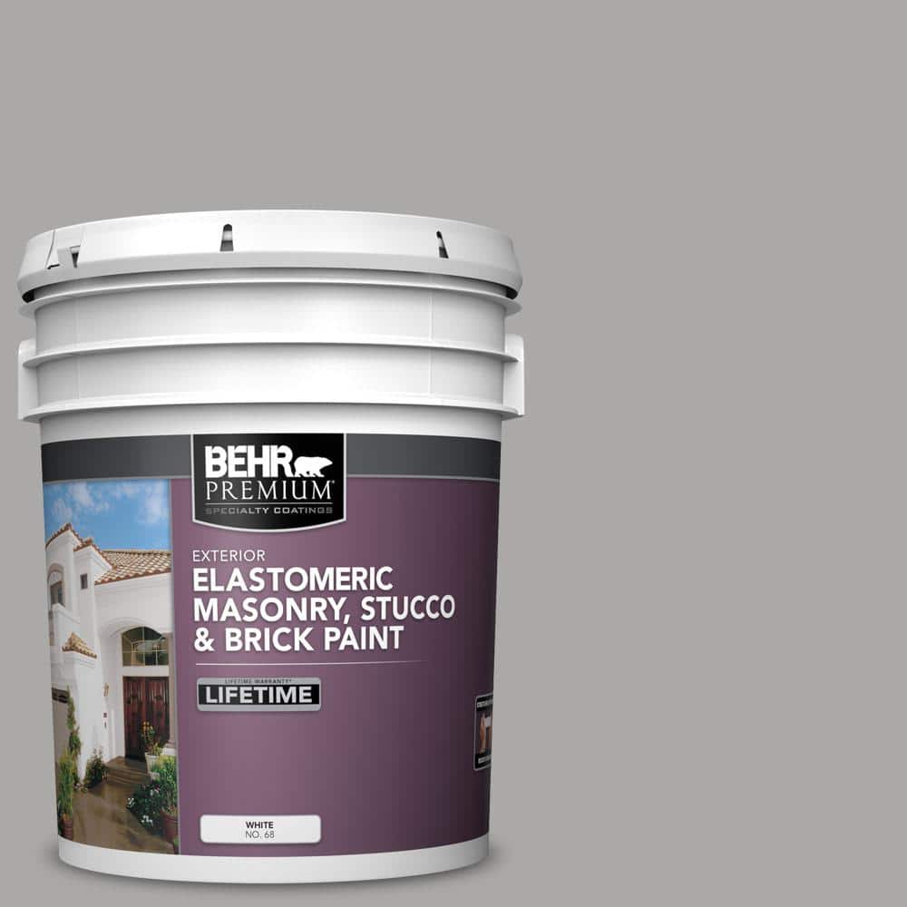 BEHR PREMIUM 5 gal. #PPU18-14 Cathedral Gray Elastomeric Masonry ...