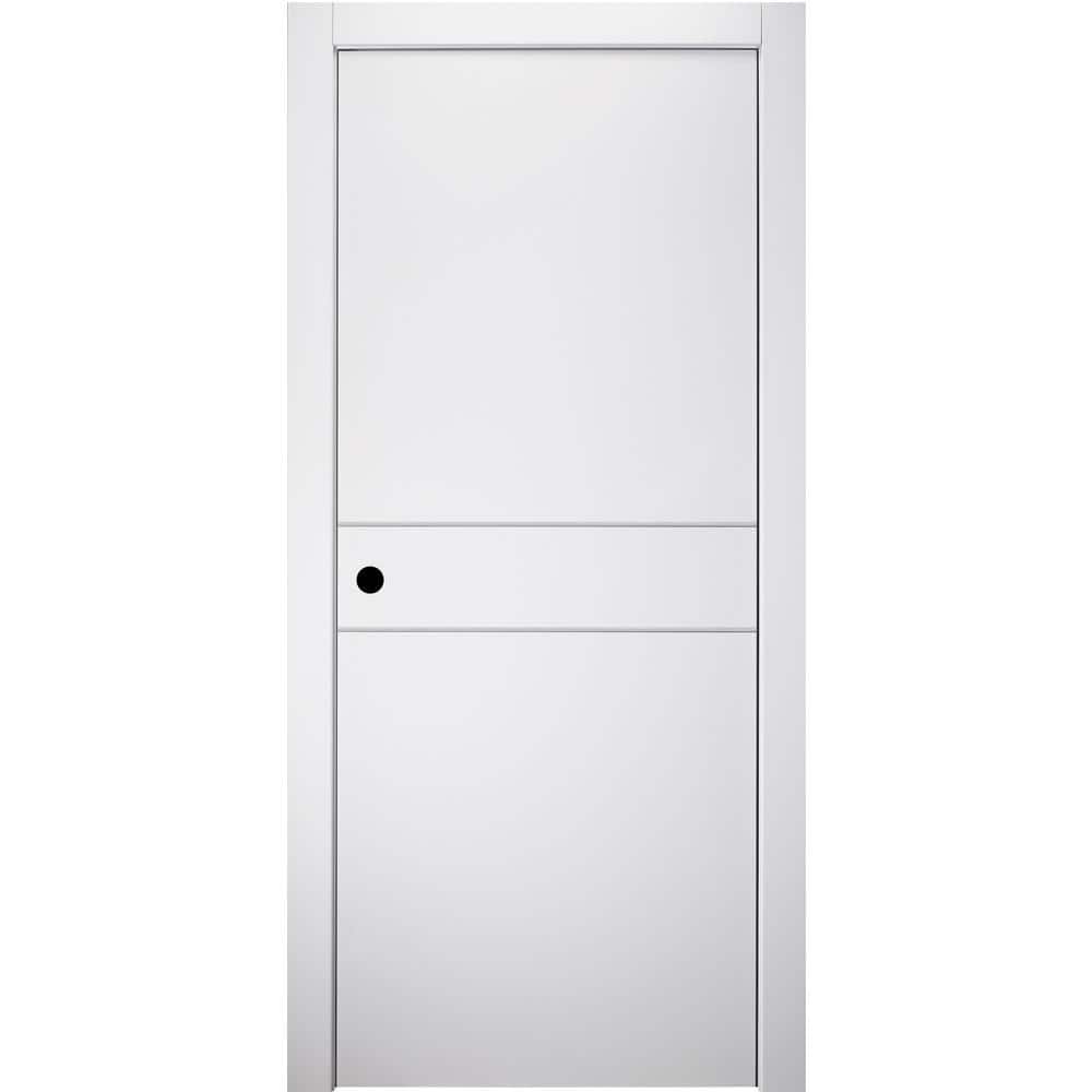 Belldinni 36 in.x80in. Stella 2HN Snow White Finished Aluminum Strips ...