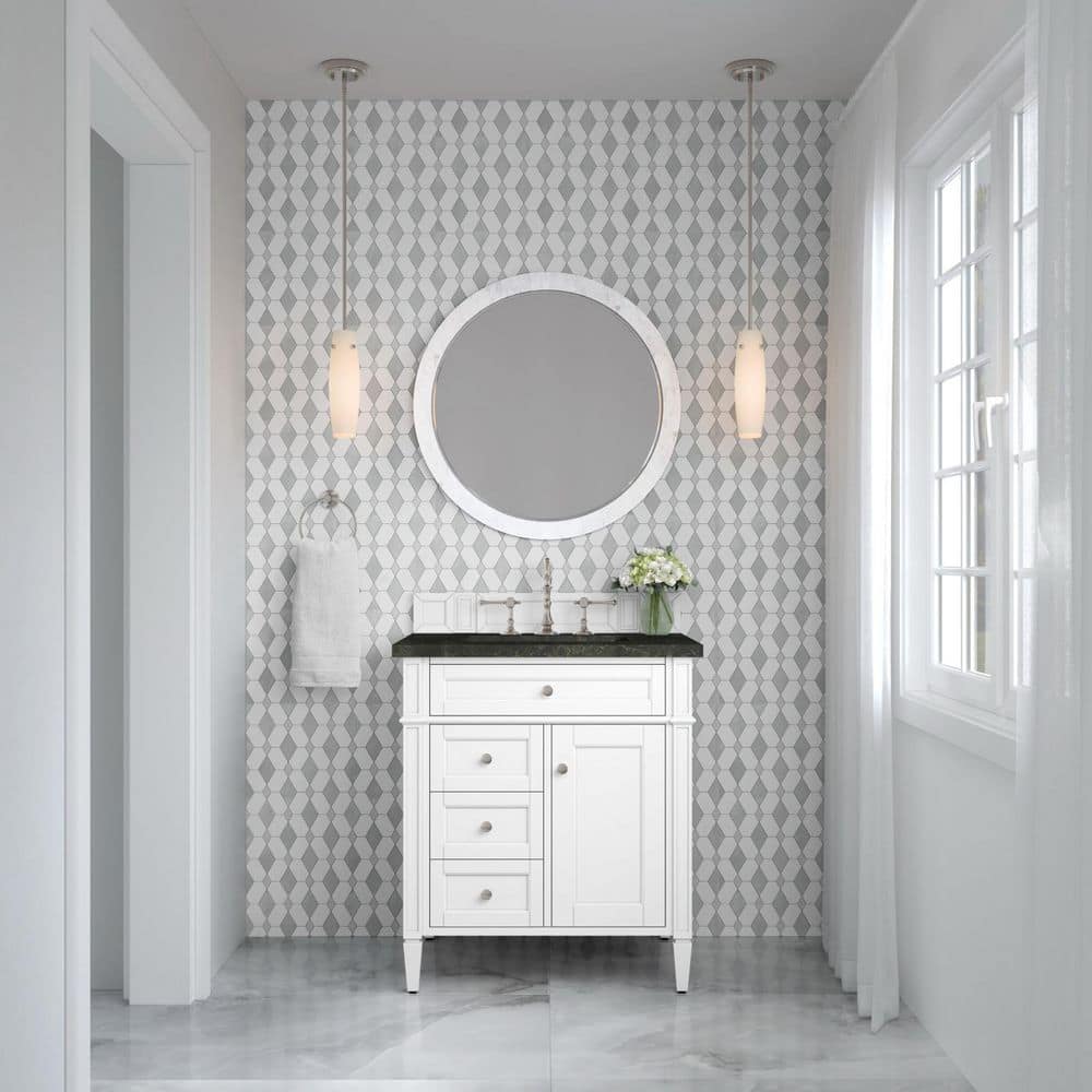 James Martin Vanities Brittany 30.0 in. Single Bath Vanity in Bright ...