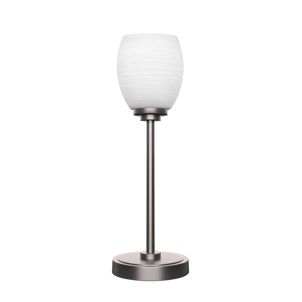 Lighting Theory Quincy 17 in. Graphite Accent Lamp with White Matrix ...