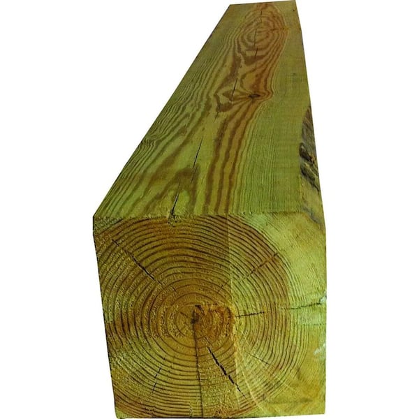 4 in. x 4 in. x 8 ft. #2 Pressure-Treated Timber 256276 - The Home Depot