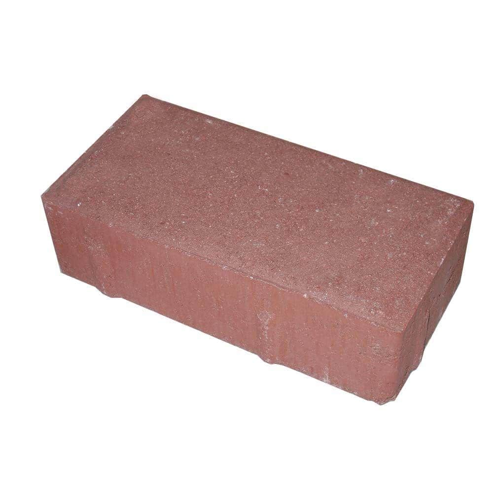 Carmelo Sanjuanero 4 in. x 8 in. x 2-3/8 in. Red Concrete Paver 377-819 ...