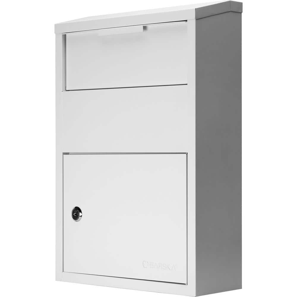 BARSKA Large Locking Wall Mount Mailbox Drop Box CB13956 - The Home Depot
