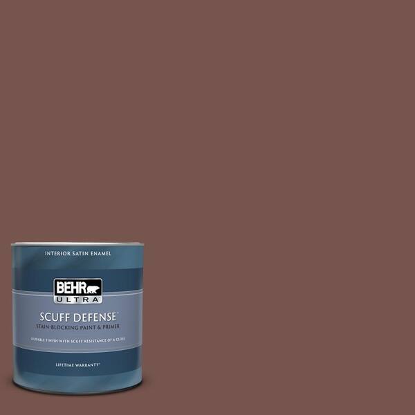BEHR ULTRA 1 qt. #PPU2-20 Oxblood Extra Durable Satin Enamel Interior ...